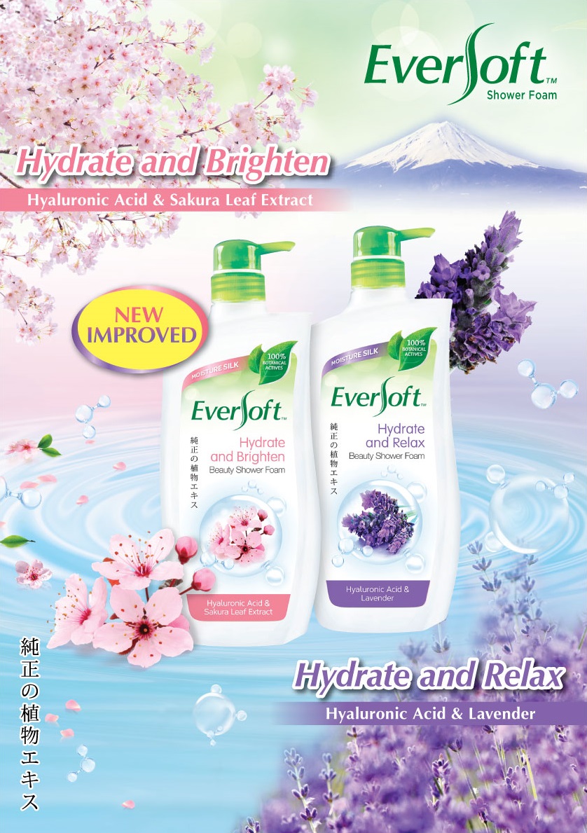 EVERSOFT Sakura Leaf and Lavender Shower Foam | Eversoft